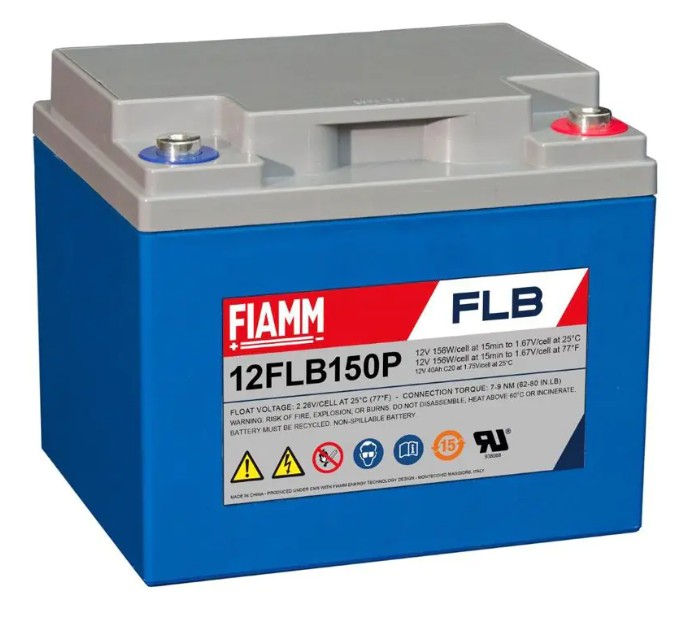 FIAMM 12FLB150 12V 40Ah VRLA BATTERY - Supac Battery Specialists